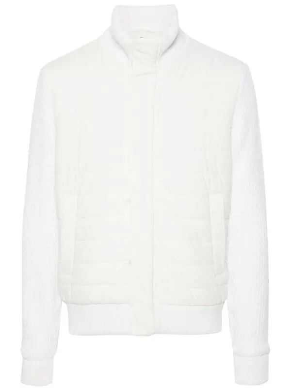 Herno Knitted-panel Padded Bomber Jacket