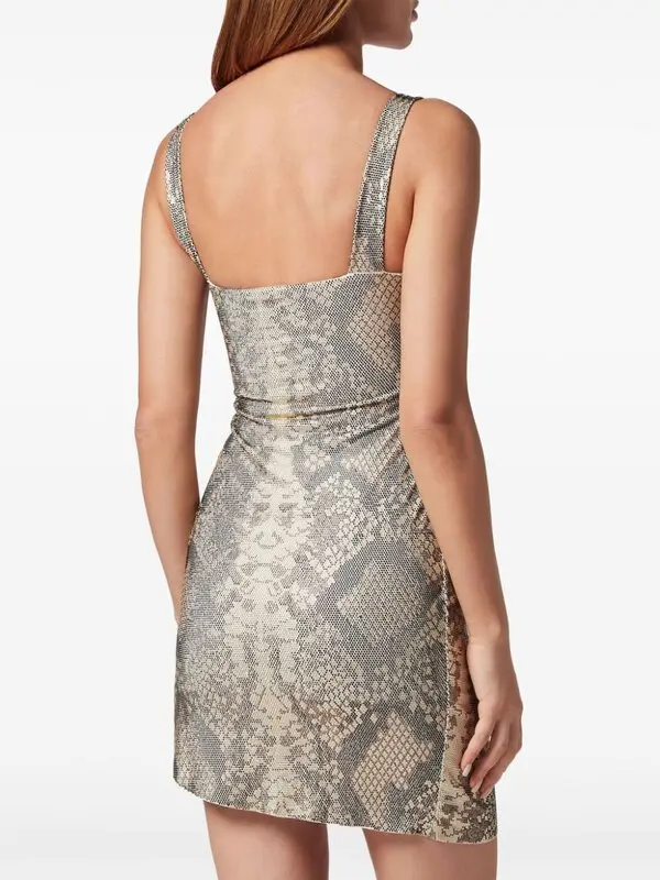 Philipp Plein Rhinestone-embellished Mini Dress