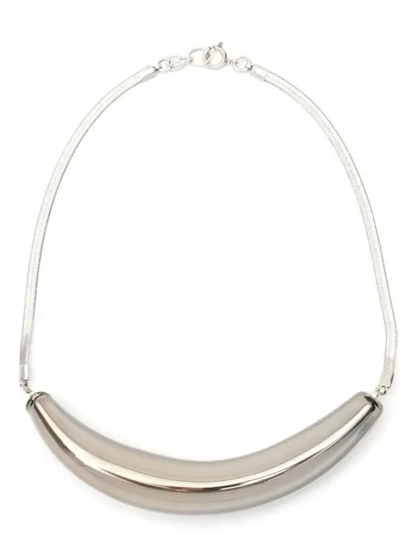 Isabel Marant Étoile Tone Brass Charm Necklace - Silver