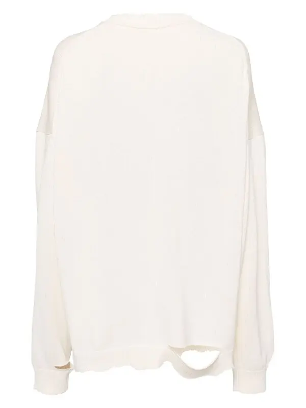 Helmut Lang Distressed Sweater - Neutrals