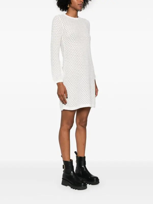 Chloé Pointelle-knit Mini Dress