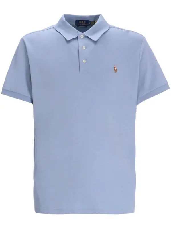 Polo Ralph Lauren Embroidered Cotton Polo Shirt - Blue