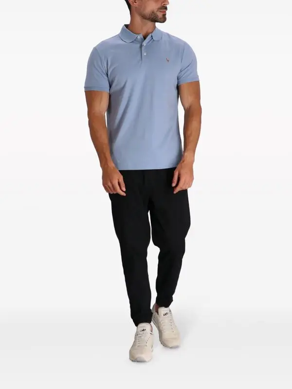 Polo Ralph Lauren Embroidered Cotton Polo Shirt - Blue