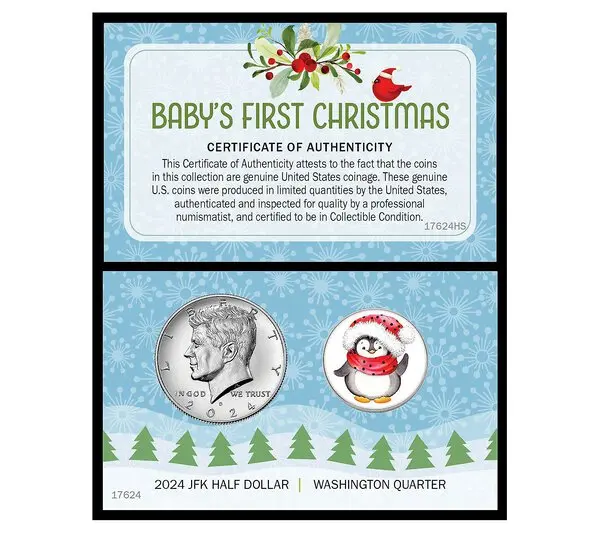 AMERICAN COIN TREASURES American Coin 2024 Baby's First Christmas Colle Ctible Card - One-color