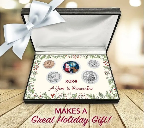 AMERICAN COIN TREASURES American Coin 2024 Year To Remember Santa Coin Box Set - One-color
