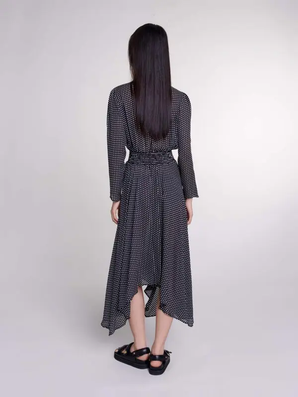 Maje Vestido Midi De Lunares