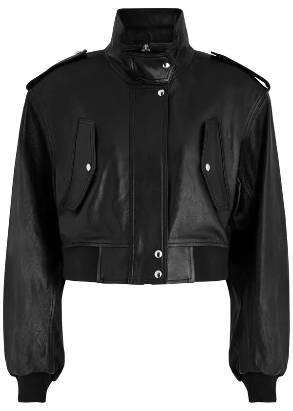 Khaite Kember Cropped Leather Jacket