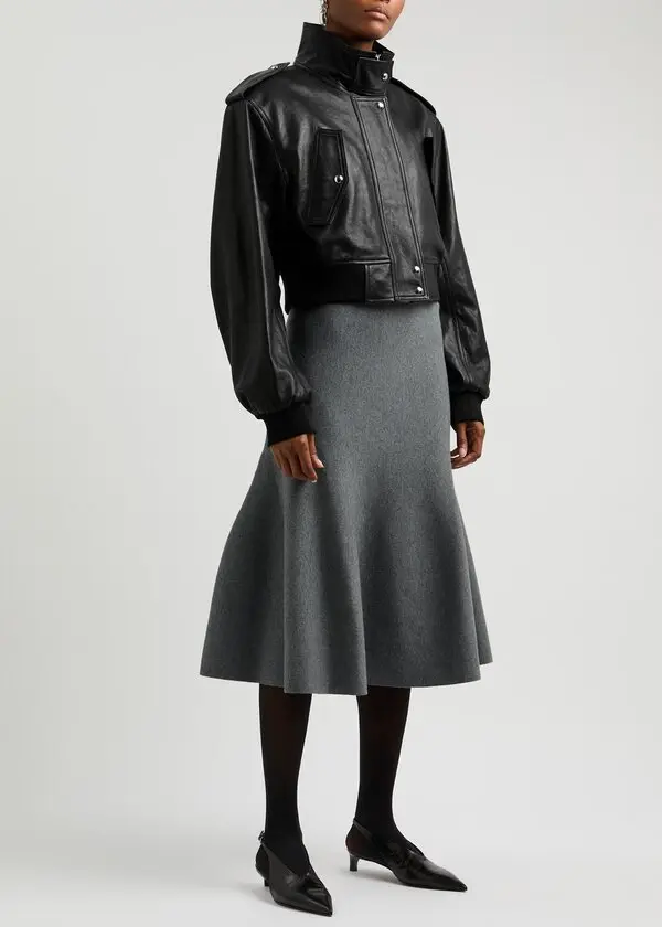 Khaite Kember Cropped Leather Jacket