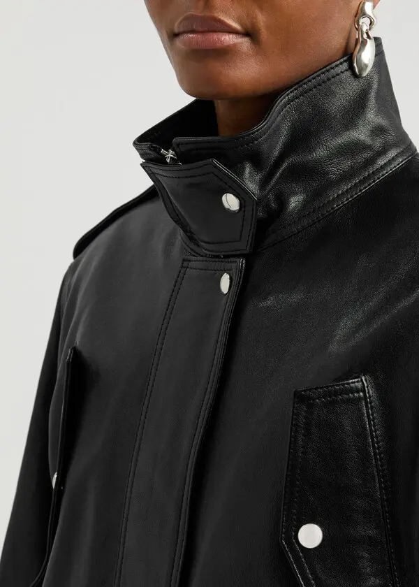 Khaite Kember Cropped Leather Jacket