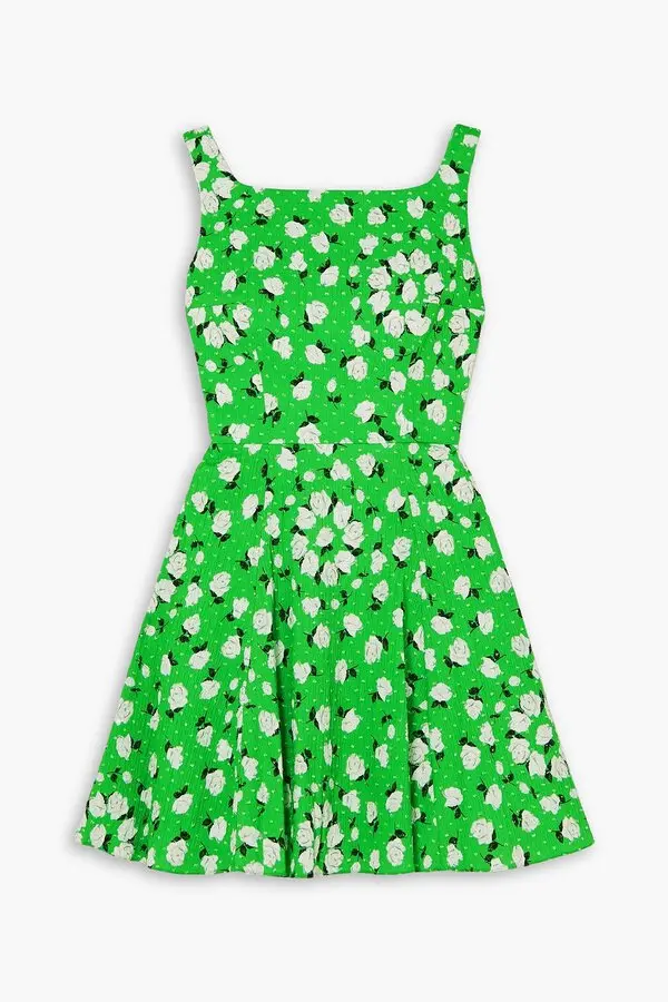 green emerald velvet dress Mara Dress In Green Roses On Marble Print Taffeta Faille