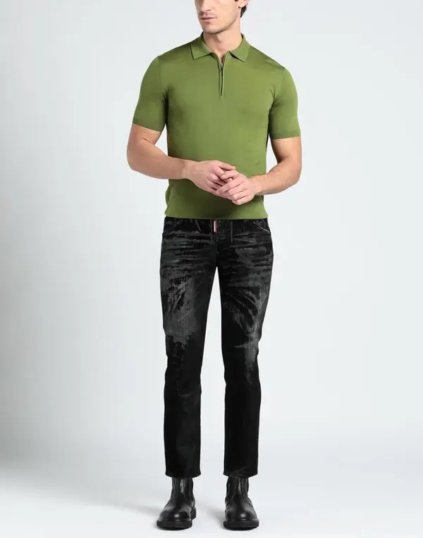 Dsquared2 Jeans In Cotton, Elastane, And Calfskin