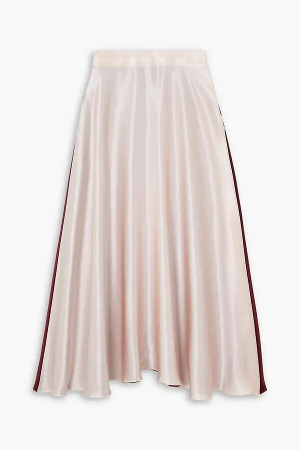 Halpern Twotone Silksatin Midi Skirt