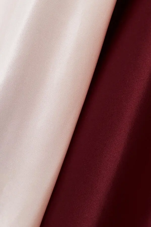 Halpern Twotone Silksatin Midi Skirt