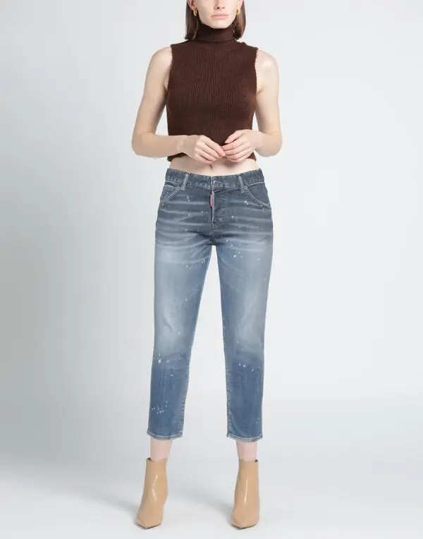 Dsquared2 Tapered Jeans In Medium Wash Denim