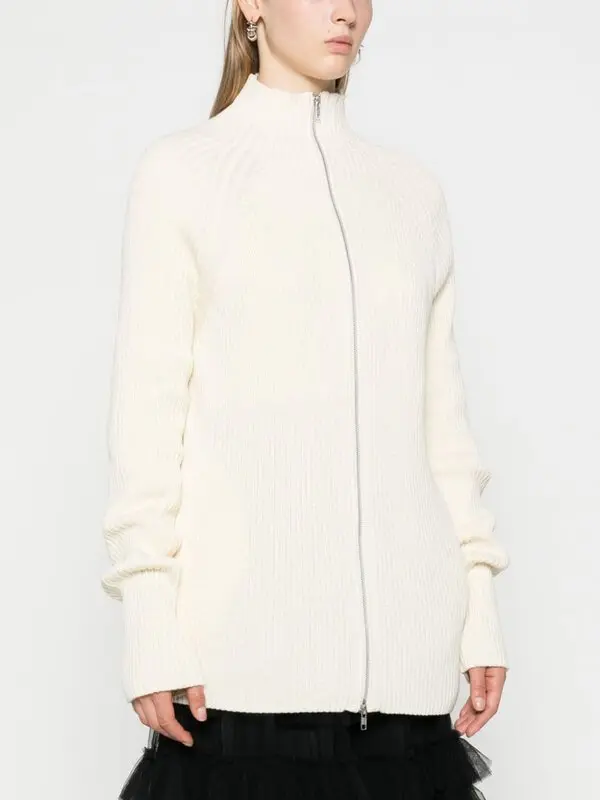 Y’s Zip-up Ribbed-knit Cardigan