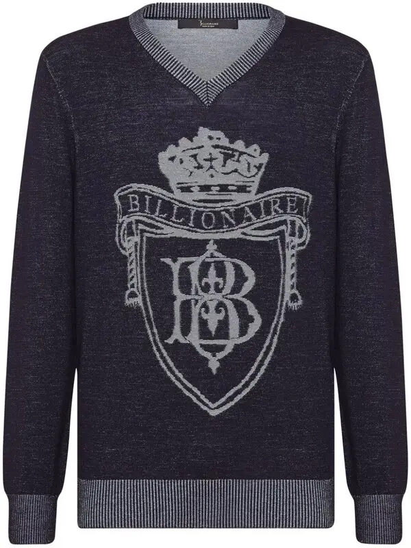 BILLIONAIRE Silk Pullover - Blue