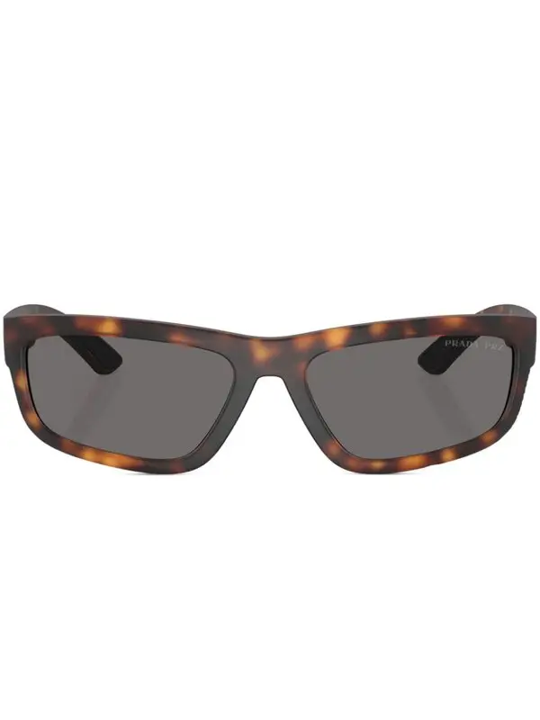 Prada Tortoiseshell Rectangle-frame Sunglasses - Brown