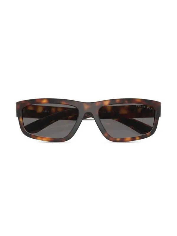 Prada Tortoiseshell Rectangle-frame Sunglasses - Brown