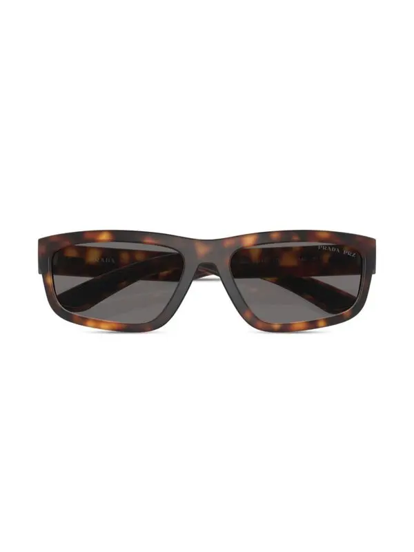 Prada Tortoiseshell Rectangle-frame Sunglasses