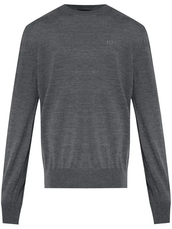 Dsquared2 Logo-embroidered Jumper - Grey