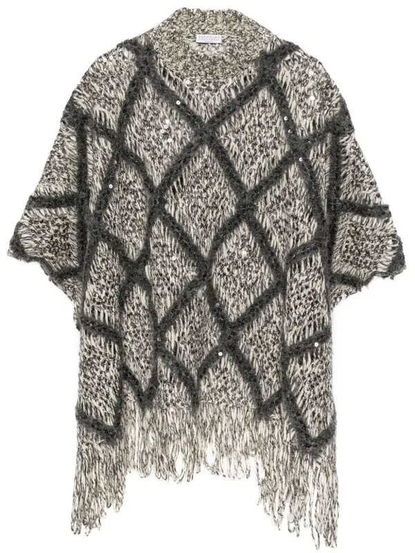 Brunello Cucinelli Sequin-embellished Poncho