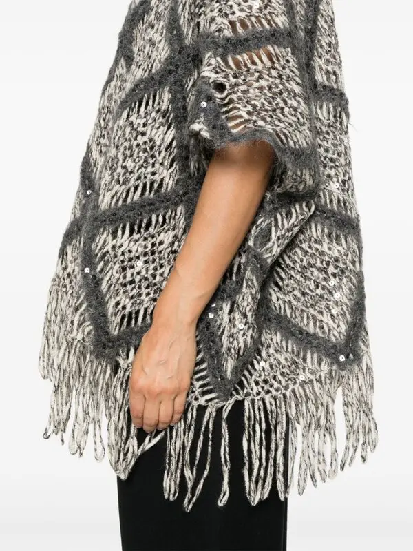 Brunello Cucinelli Sequin-embellished Poncho