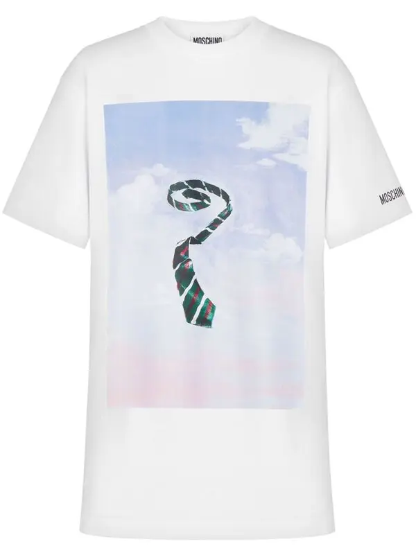 Moschino Graphic-print Cotton T-shirt - White