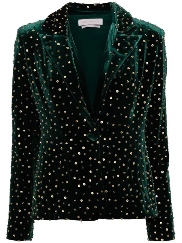 SAIID KOBEISY Beaded Velvet Jacket
