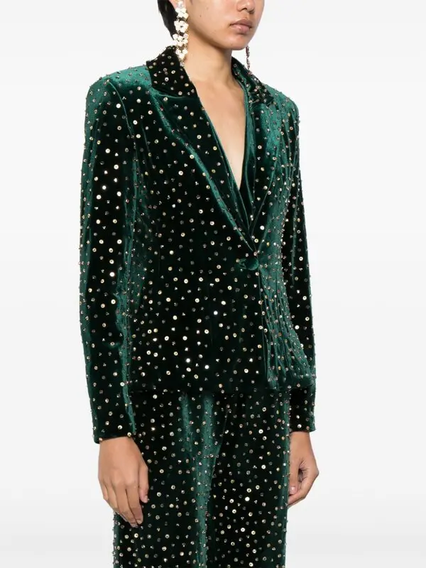 SAIID KOBEISY Beaded Velvet Jacket