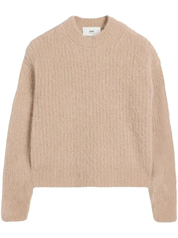 AMI Paris Ribbed Wool Blend Jumper