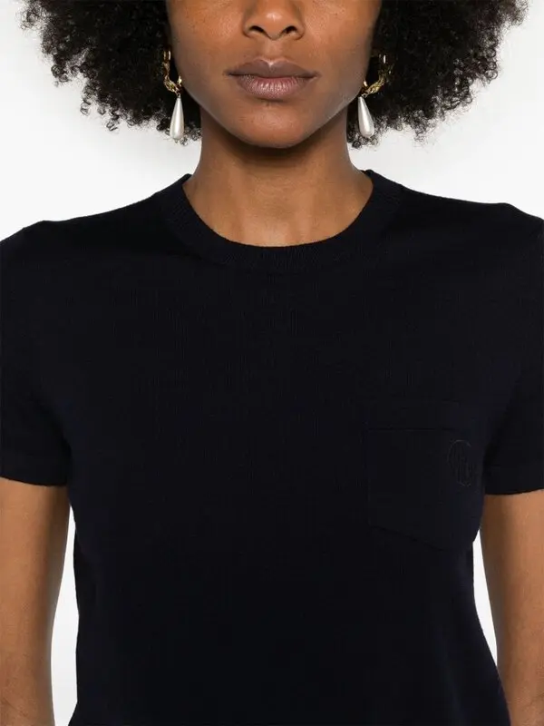 Chloé Logo-embroidered Wool Top