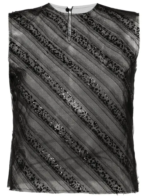 Viktor & Rolf Sequined Tulle Tank Top