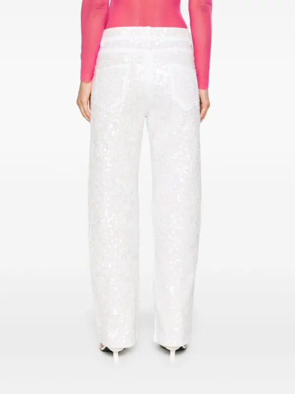 P.a.r.o.s.h Guff Sequin-embellished Jeans - White
