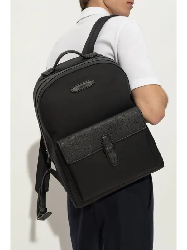 Brioni Logo-appliqué Backpack