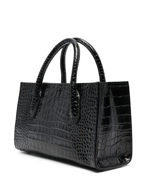 Blumarine Embossed Leather Tote Bag - Black | Editorialist display picture 1
