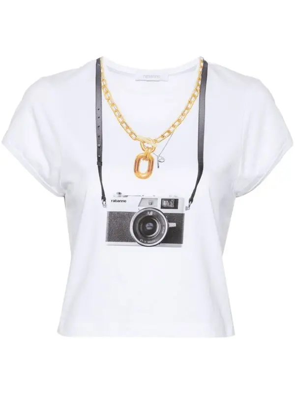 Rabanne Camera-print Cotton T-shirt