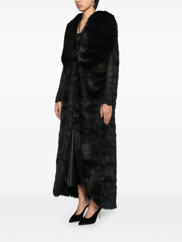 SAIID KOBEISY Faux-fur Maxi Coat