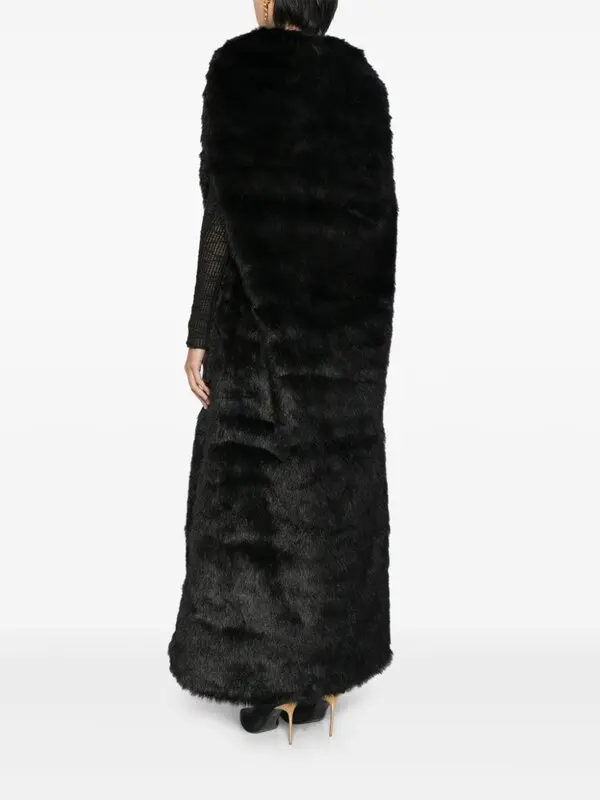 SAIID KOBEISY Faux-fur Maxi Coat