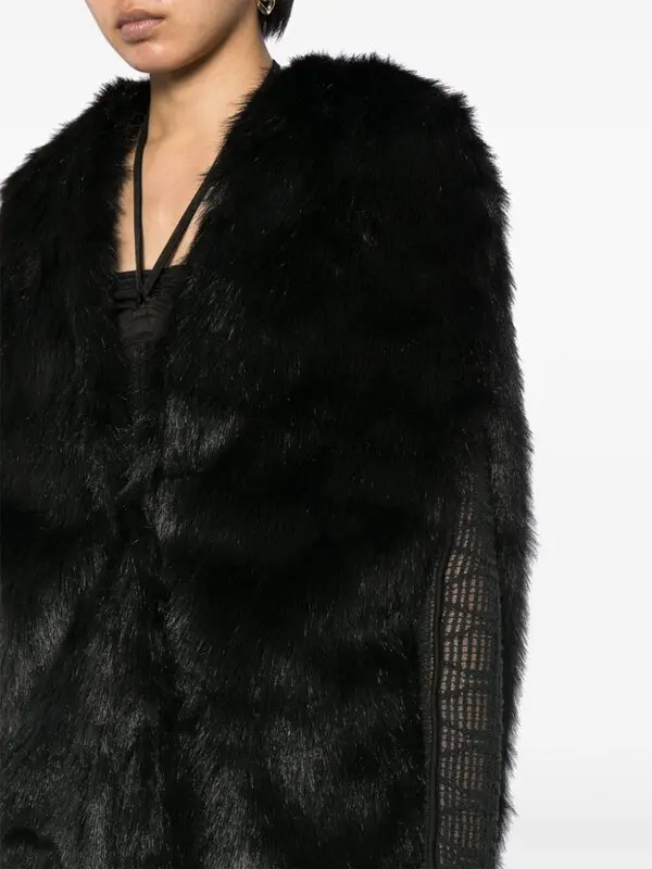 SAIID KOBEISY Faux-fur Maxi Coat
