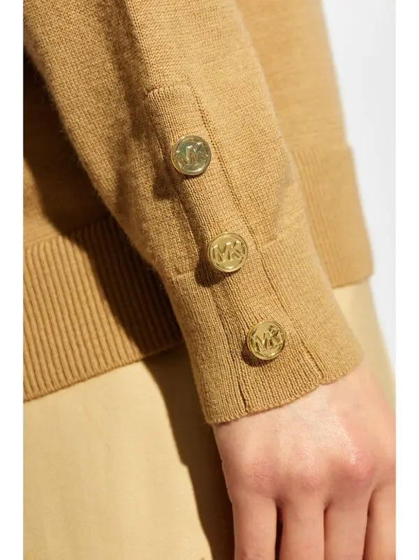 Michael Kors Buttoned Cuffs V-neck Jumper