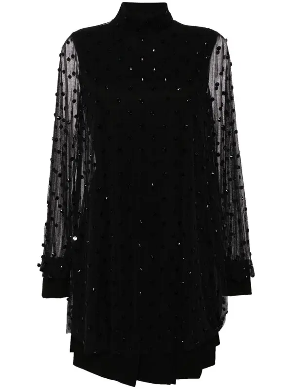 SAIID KOBEISY Bead-embellished Layered Dress