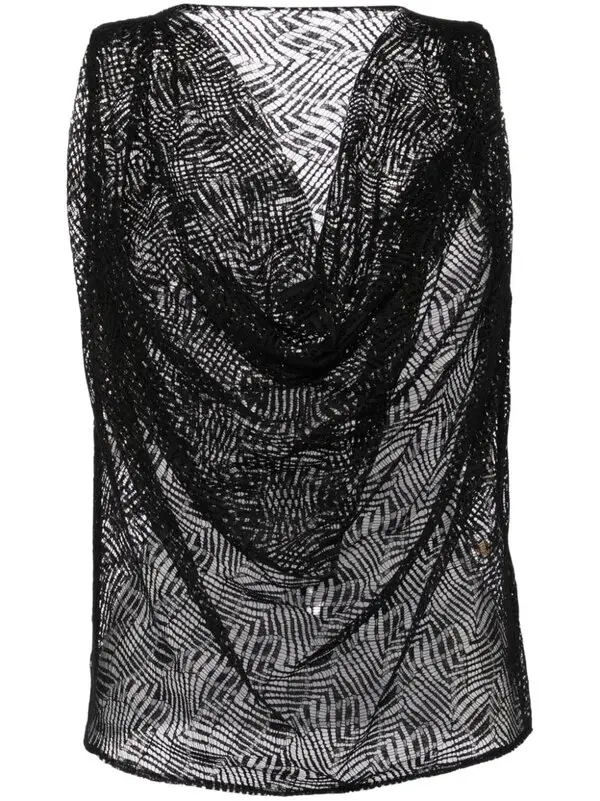 SAIID KOBEISY Lace Draped Top