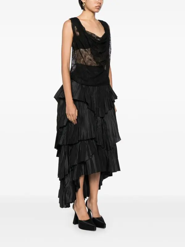 SAIID KOBEISY Lace Draped Top