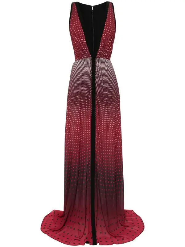 SAIID KOBEISY Polka Dot Gradient Effect Gown