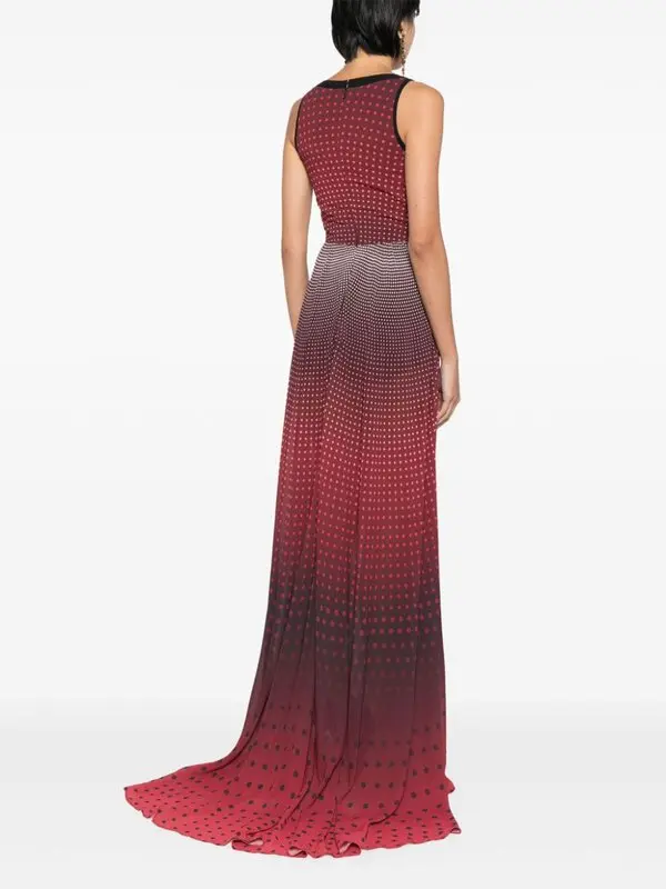 SAIID KOBEISY Polka Dot Gradient Effect Gown