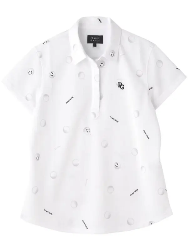PEARLY GATES All-over Logo Print Polo