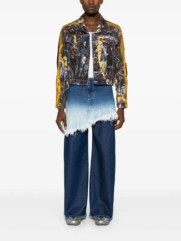 CHARLES JEFFREY Painted Denim Jacket