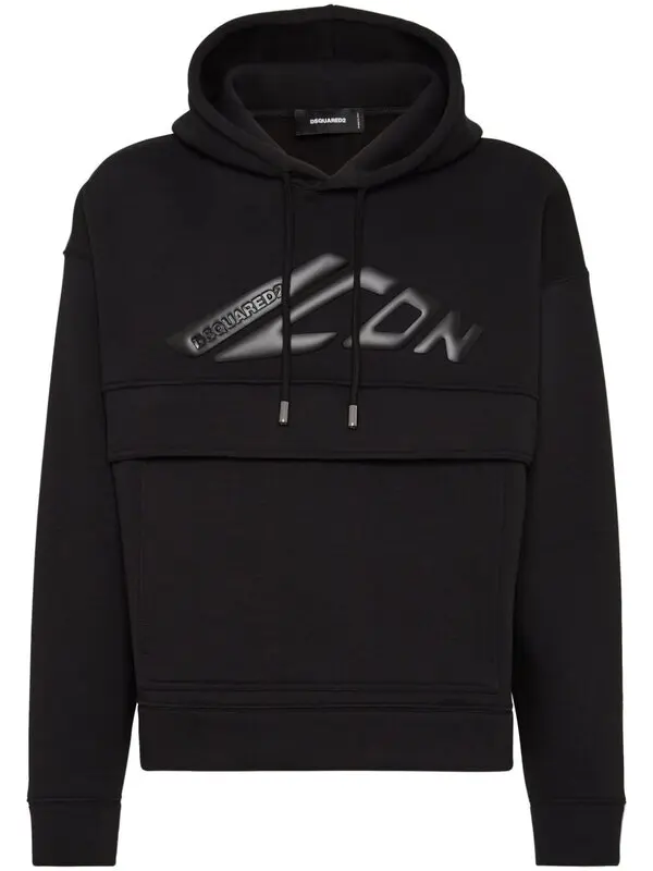 Dsquared2 Icon-appliqué Hoodie - Black