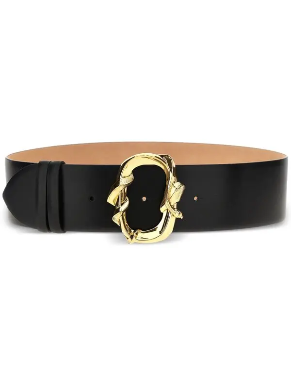 Alexander McQueen Snake-buckle Belt - Black