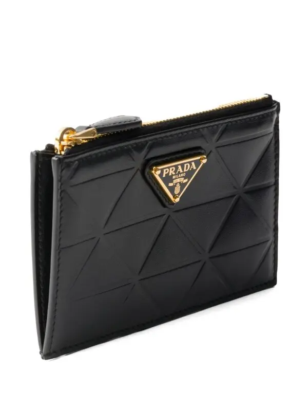 Prada Triangle-motif Leather Card Holder